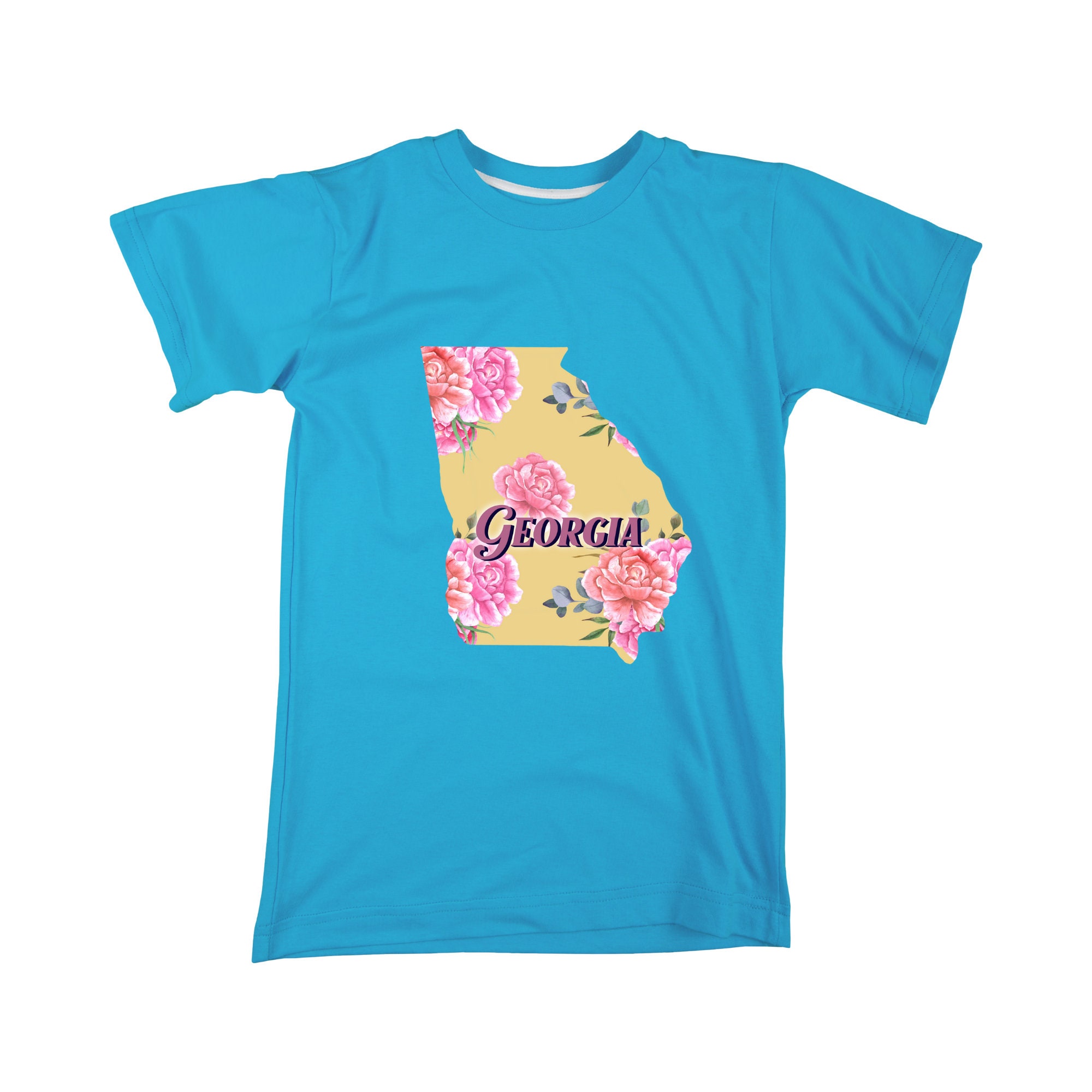 Floral Georgia State Bundle, PNG Perfect for Stickers, Cards, and Shirt ...