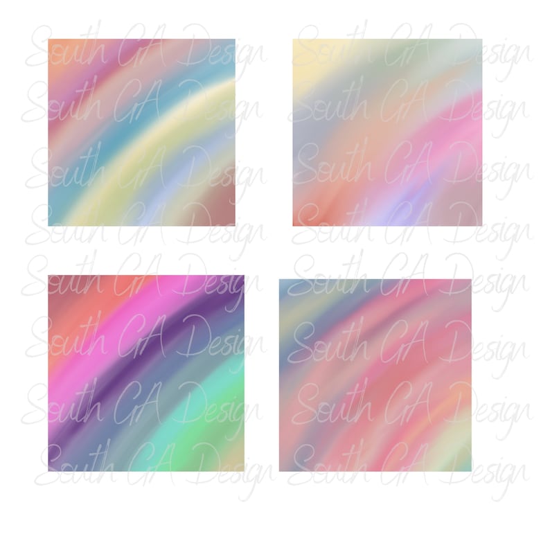 Rainbow Smudge Backgrounds, PNG and PDF Perfect for Stickers, Cards ...