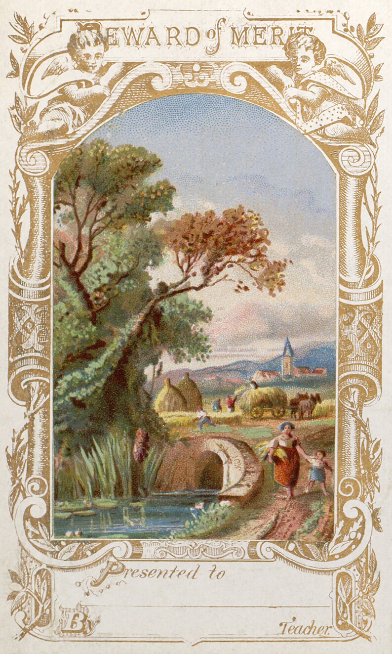 Victorian Vintage School Reward Cards Set 1 Includes 4 - Etsy