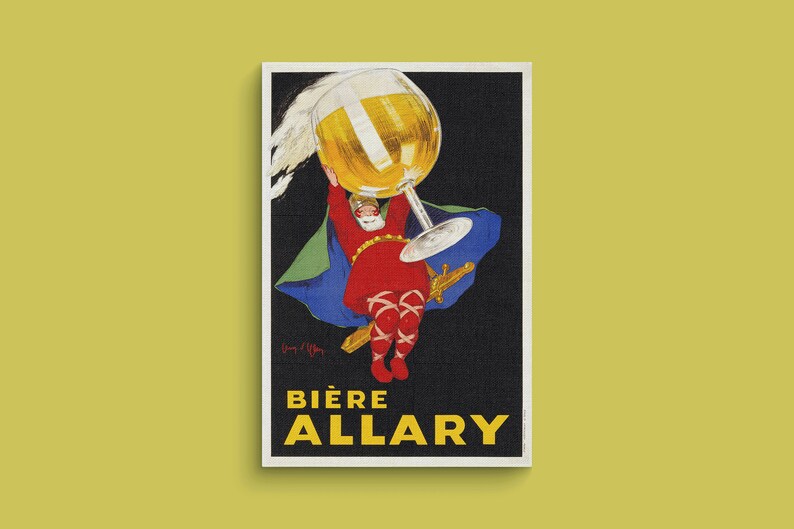 Vintage Biere Allary French Beer Poster: Restored 1920s Advertisement ...