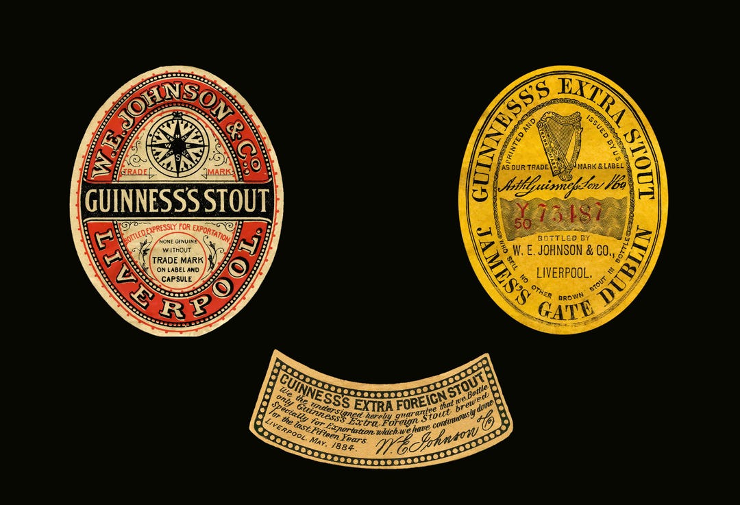 Vintage Guinness Stout Trademark Images: Restored Alcohol Advertising ...