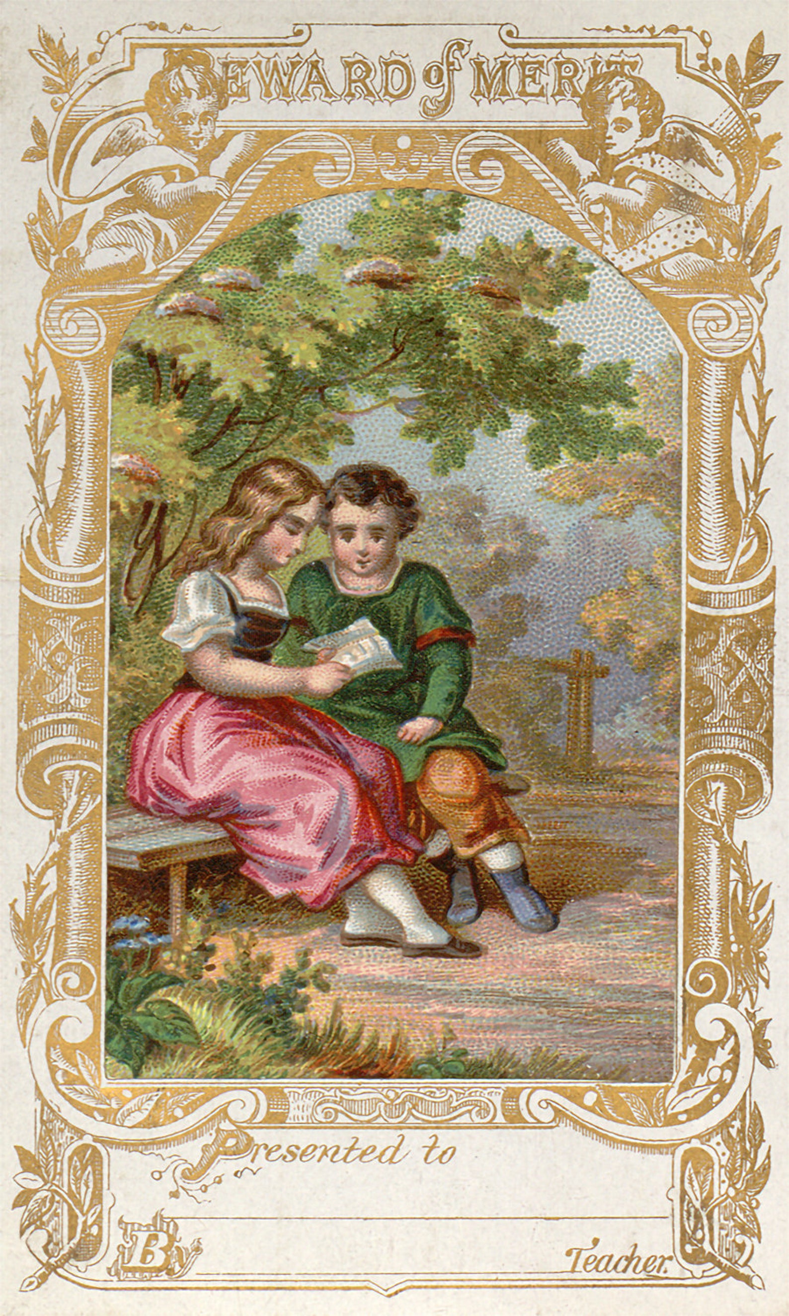 Victorian Vintage School Reward Cards Set 1 Includes 4 - Etsy