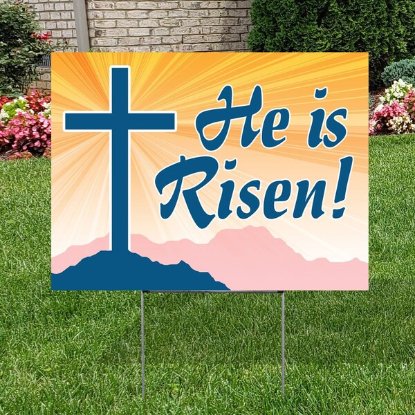 He is Risen Banner - Etsy