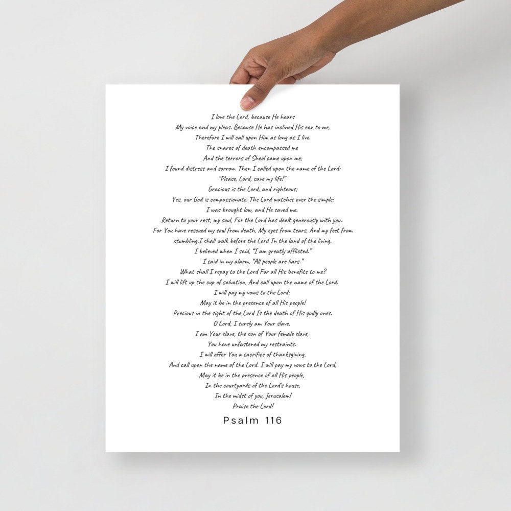 Psalm 116 / Scripture Print / Bible Verse Print / Farmhouse Decor ...