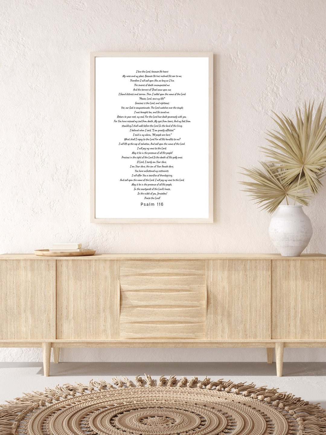 Psalm 116 / Scripture Print / Bible Verse Print / Farmhouse Decor ...