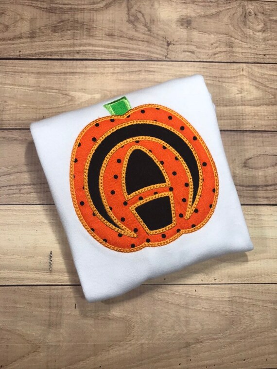 Carved Pumpkin Jack-O-Lantern Alphabet Appliqué Halloween | Etsy