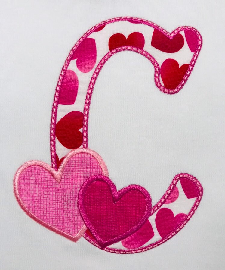 Valentines Alphabet Red and Pink Hearts Letters Personalized | Etsy