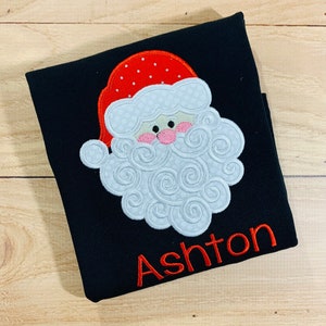 Personalized Santa Claus Shirt for Girls or Boys Embroidered Santa ...