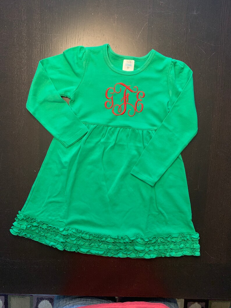 Monogrammed Christmas Dress personalized Holiday Dress | Etsy