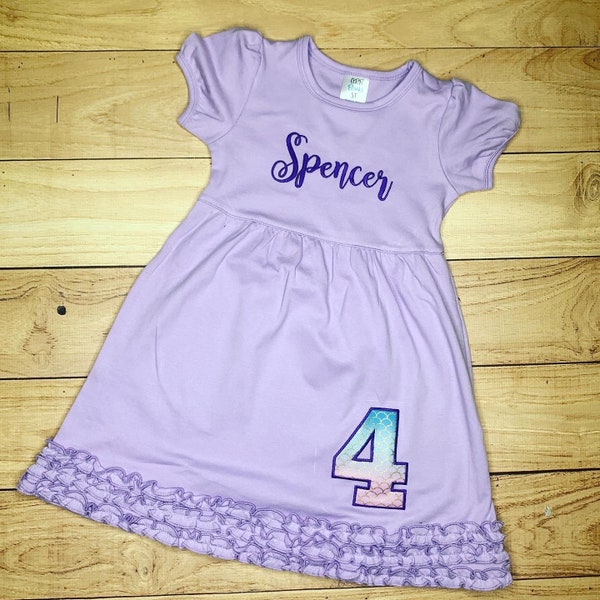 Girls Applique Dress - Etsy