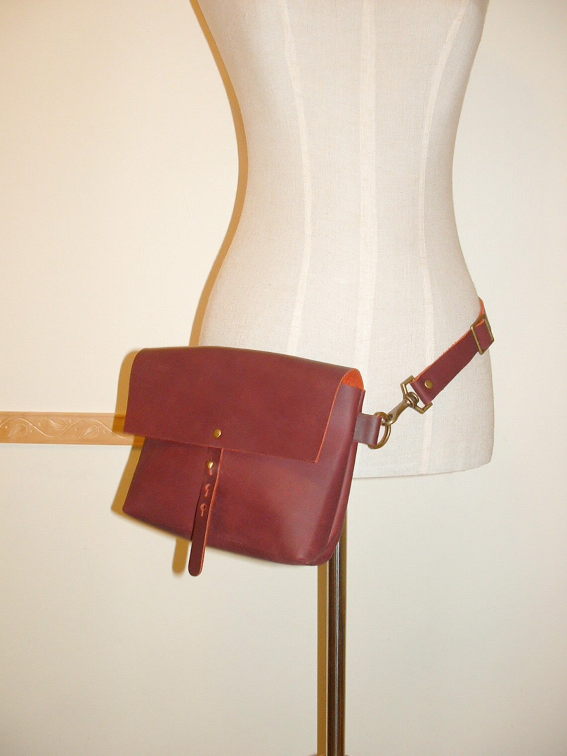 Leather Waist Bag Hip Bag Belt Bag Made With Full Grain Veg. - Etsy