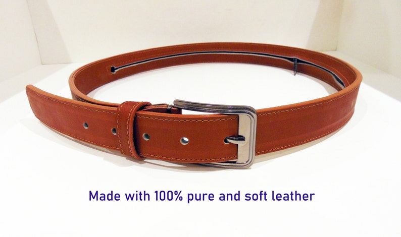 LEATHER MONEY BELT by Katz Leather for Men and Women Handmade | Etsy