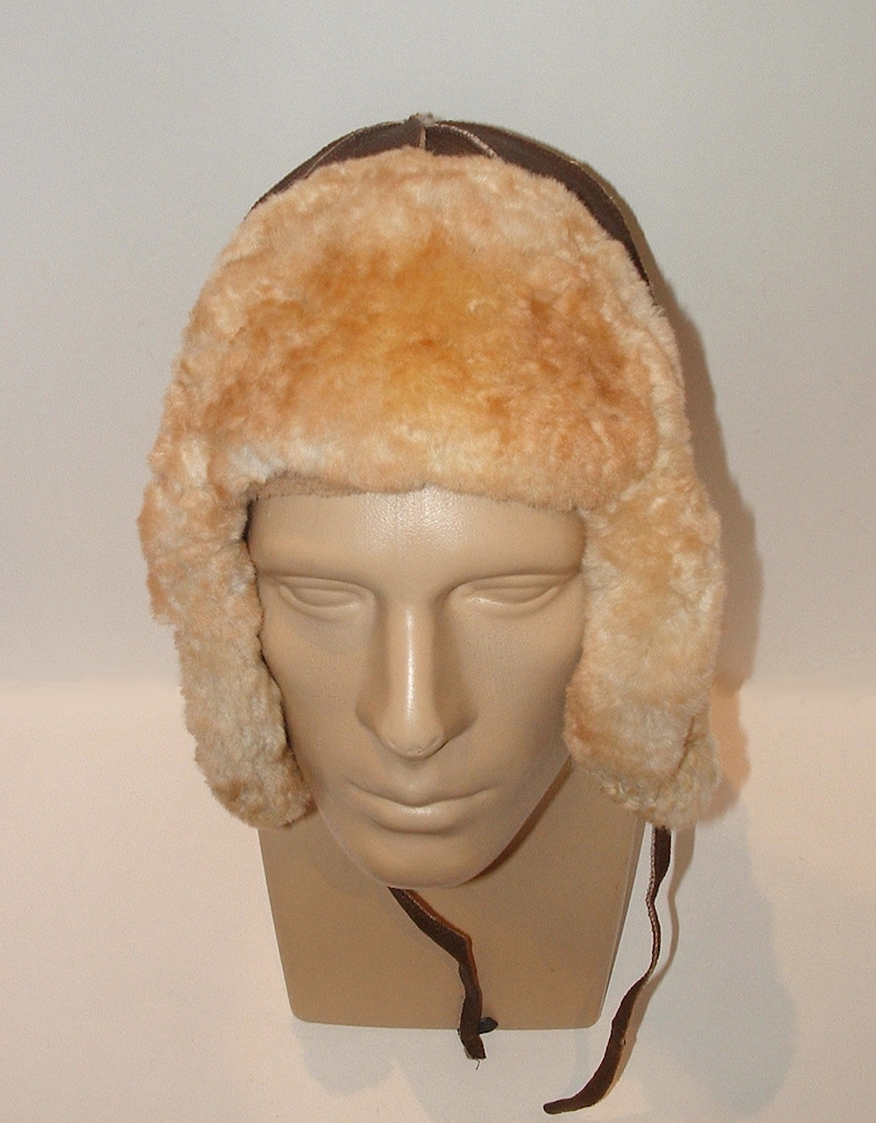 Warm Handmade Sheepskin Shearling Real Leather Fur Aviator Hat - Etsy