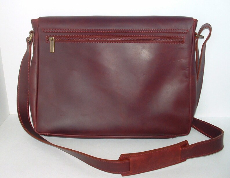 Genuine Leather Laptop Crossbody Messenger Bag Unisex - Etsy