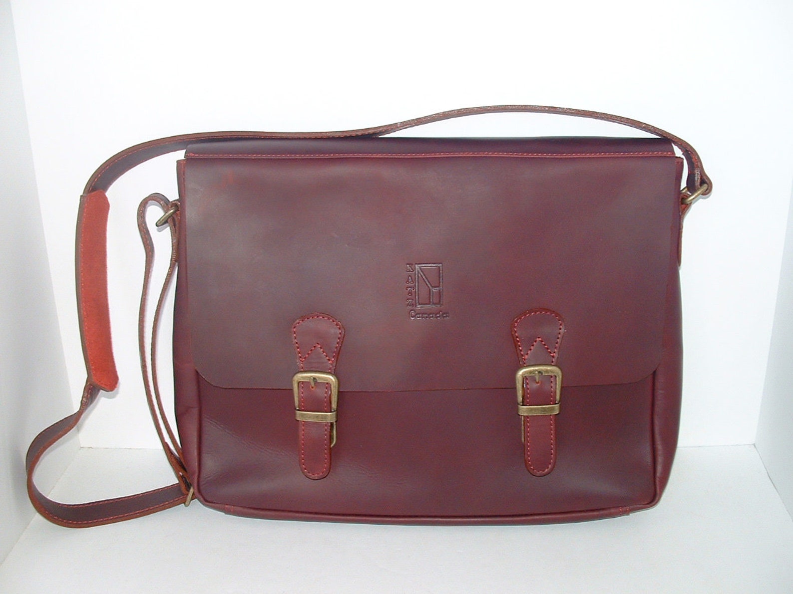 Genuine Leather Laptop Crossbody Messenger Bag Unisex - Etsy
