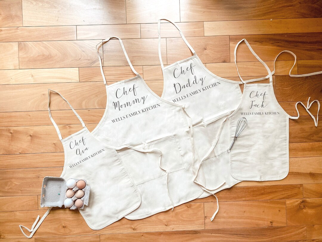 PERSONALIZED Family Apron Set Parent & Child Apron Set - Etsy