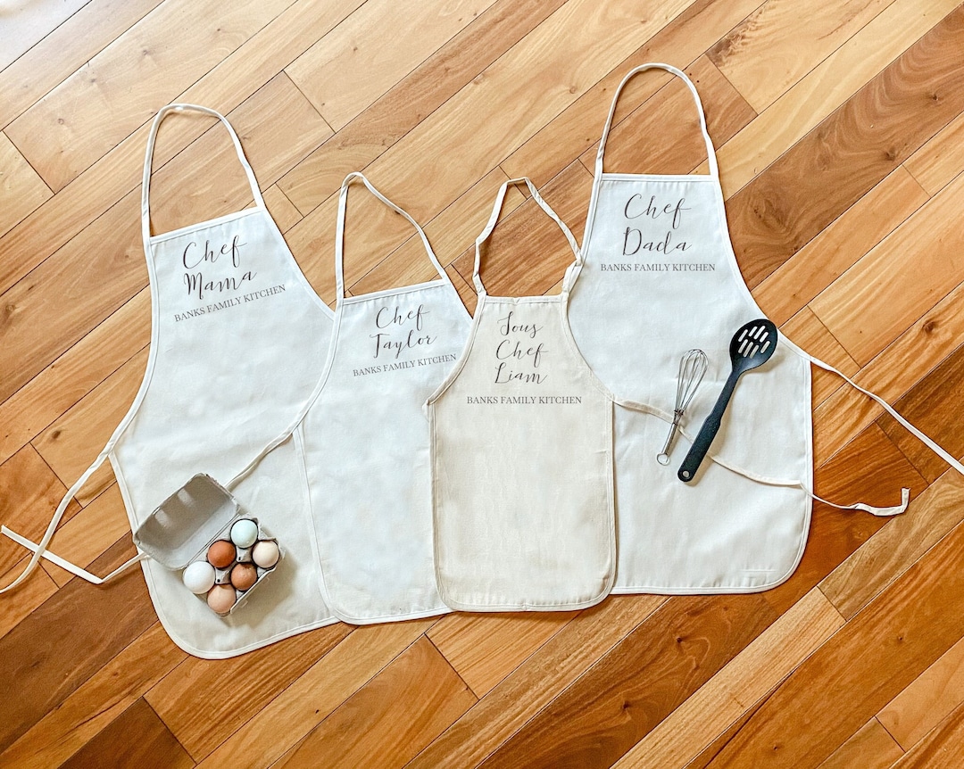 PERSONALIZED Family Apron Set * Parent & Child Apron Set * Toddler ...
