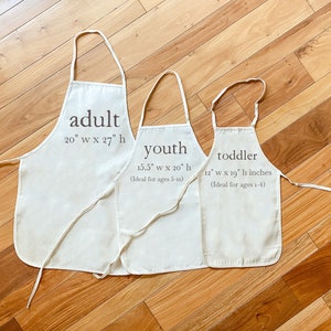 PERSONALIZED Family Apron Set * Parent & Child Apron Set * Toddler ...