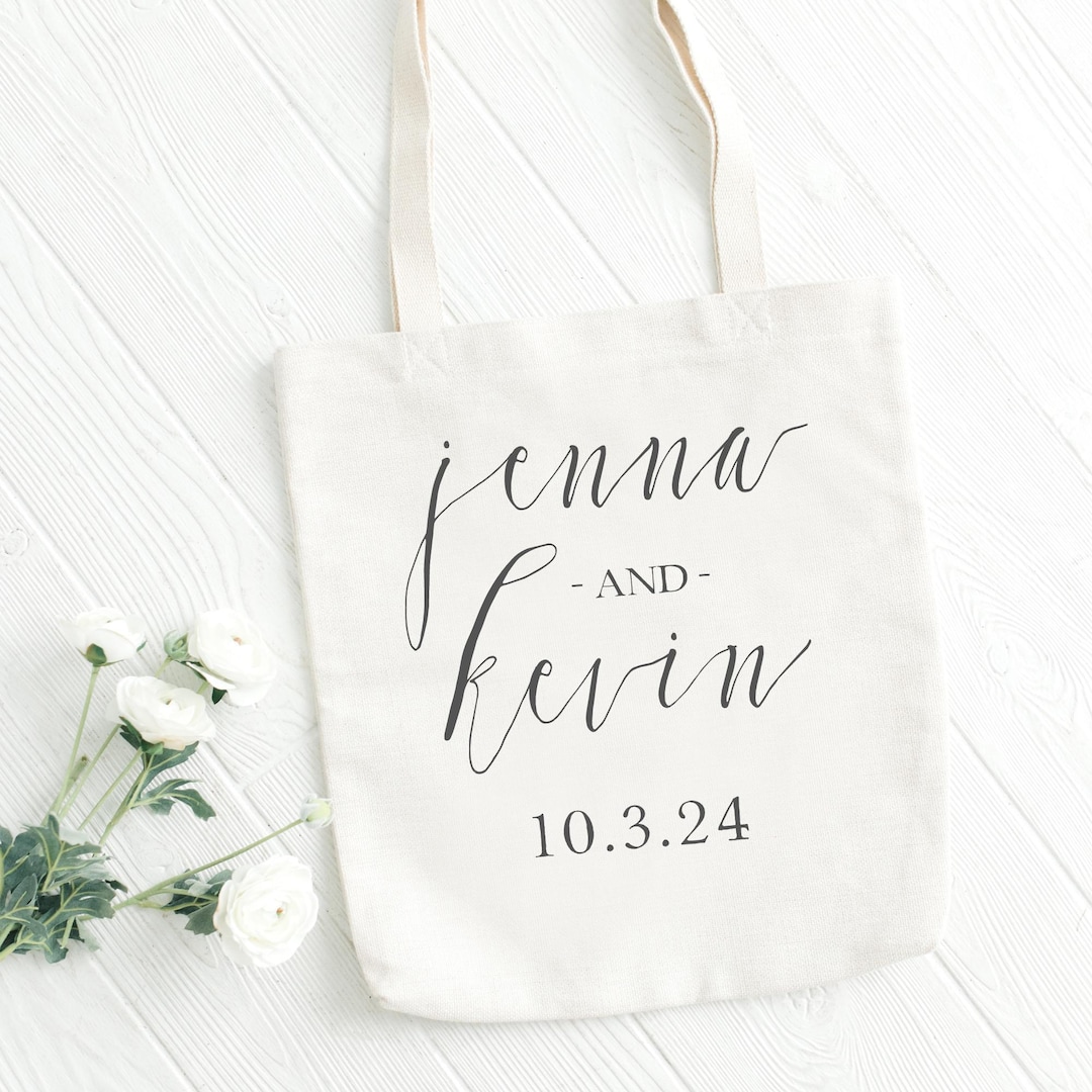 Custom Wedding Tote Bag * Wedding Party Gift * Gift for Newlyweds ...