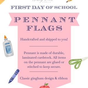 First Day of School Flag * Back to School Sign/banner * School Pennant ...