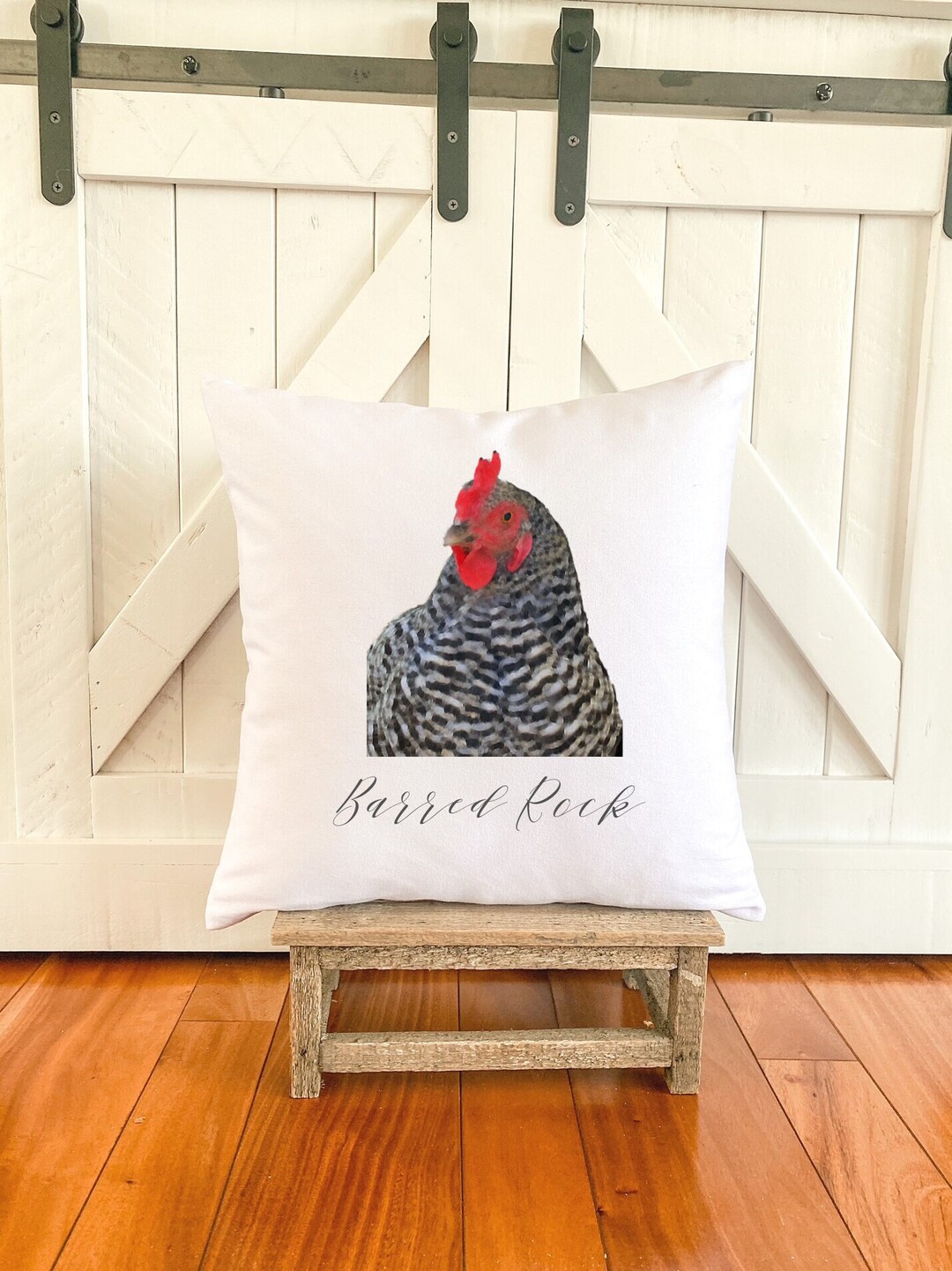 Barred Rock Pillow * Barred Plymouth Rock * Chicken Pillow * Chicken ...