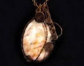Wire Wrapped Marble Pendant - Etsy