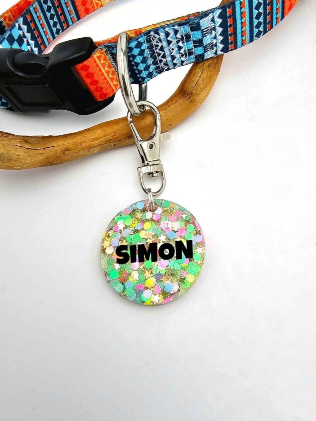 Dog Tag Confetti Dog Tag Colorful Dog Tag Fancy Dog Tag - Etsy