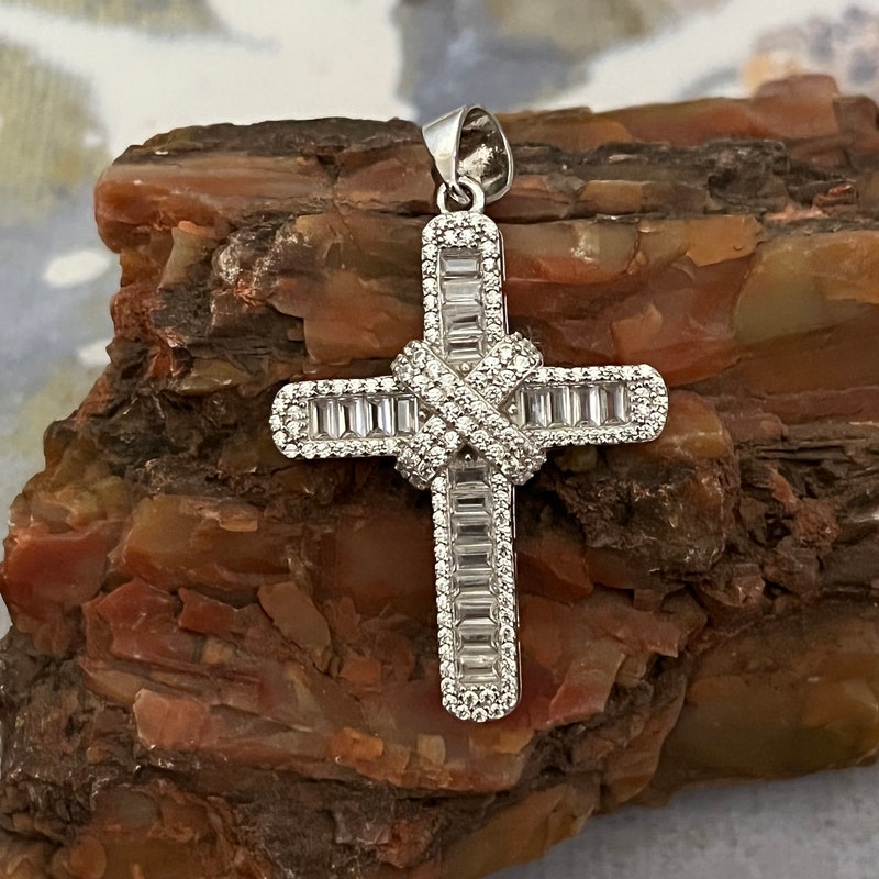 Iced Out Cross Chain - Etsy