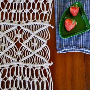 Macrame Table Runner Tutorial Download | Macrame Pattern Download Table Runner Cloth | Macrame ...