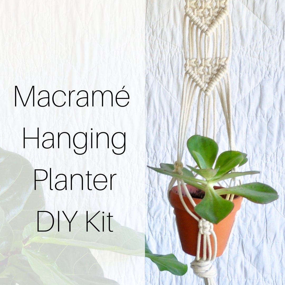 Macrame Hanging Planter How-to DIY Kit for Beginners Macrame Kit ...