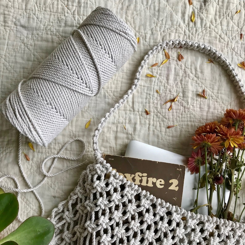 Macrame Tote Bag with Fringe Tutorial Pattern Download | Etsy