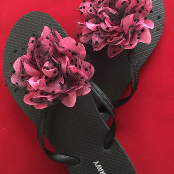 Flower Flip Flops - Etsy