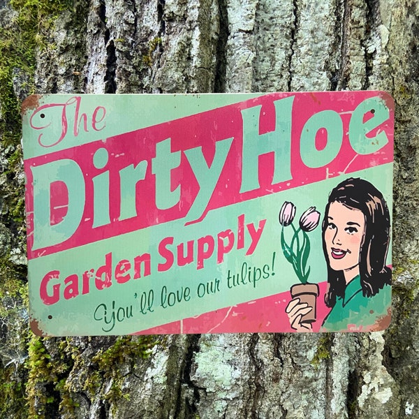 Metal Tin Garden Signs - Etsy