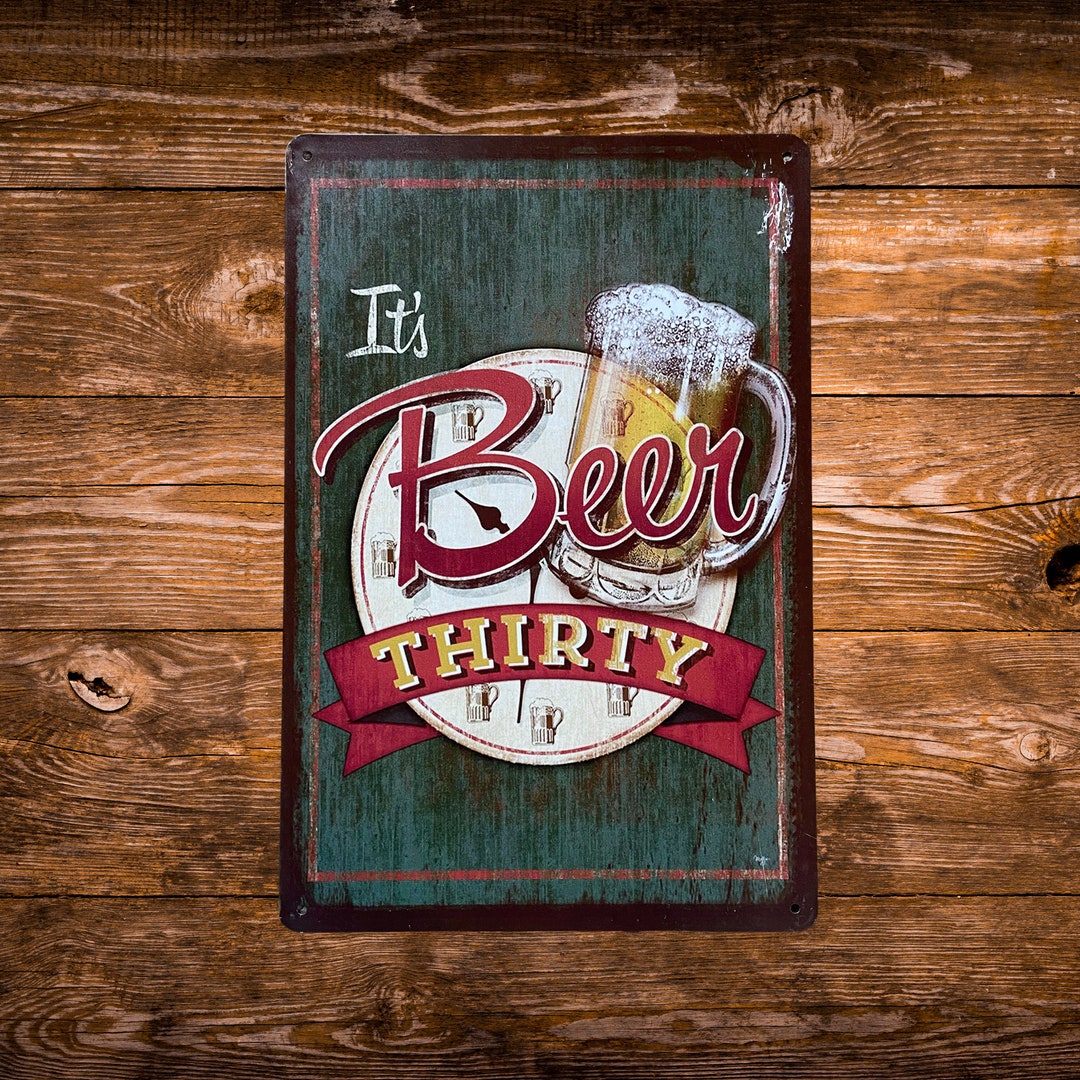 12x8in Beer 30 Bar Retro Tin Sign Bar Pub Restaurant Wall Decor Metal ...