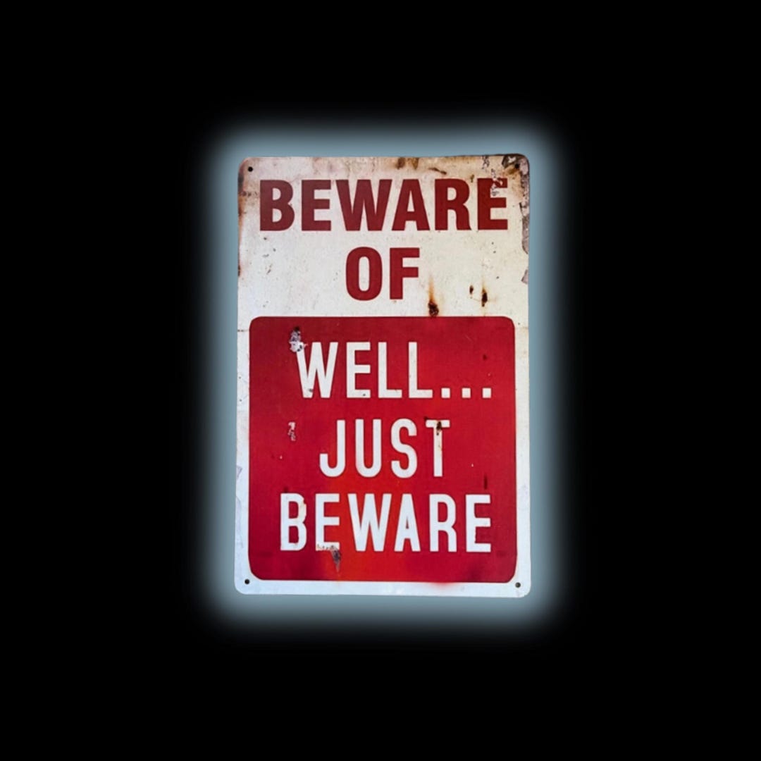 Just Beware Metal Sign Funny Tin Poster Wall Decor - Etsy