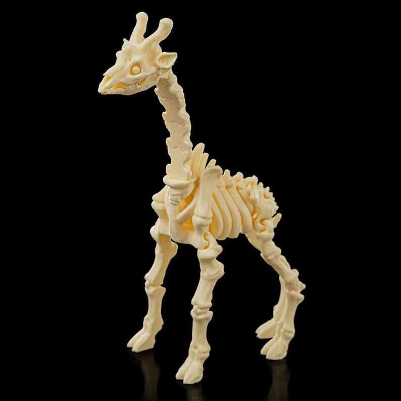 Giraffe Skeleton Safari Articulating Toy 3D Printed Fun Moveable Animal ...