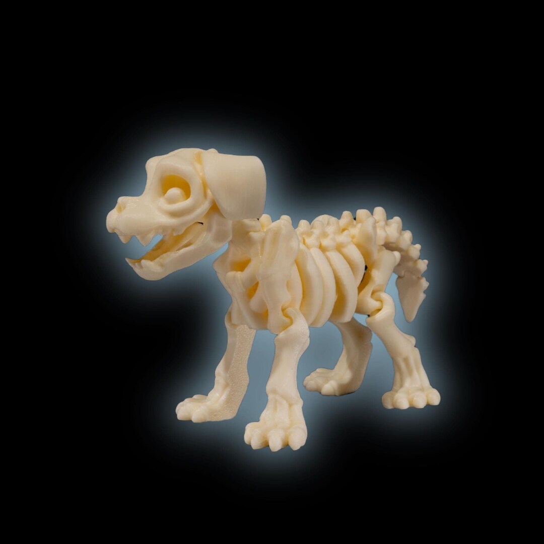 Dog Pet Skeleton Articulating Toy 3D Printed Fun Moveable Animal Figure ...