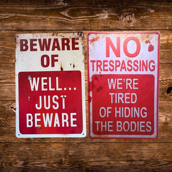 Beware Sign - Etsy