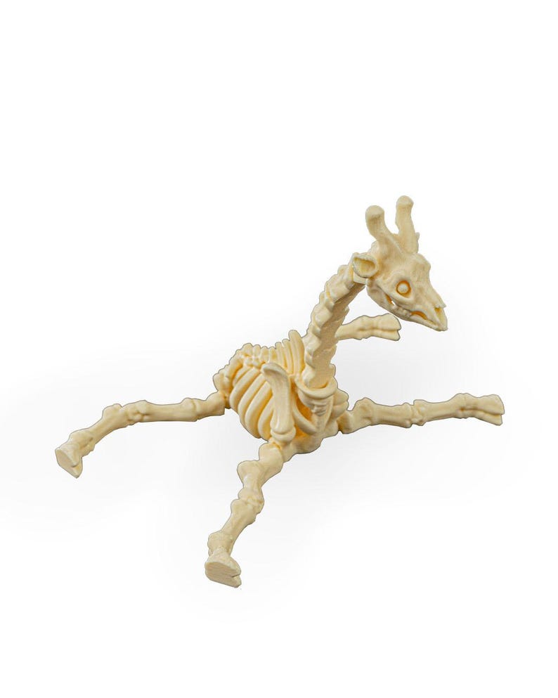 Giraffe Skeleton Safari Articulating Toy 3D Printed Fun Moveable Animal ...