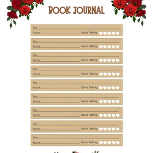 Smut Reading Logs Printable Reading Annotation PDF Spicy Reading ...