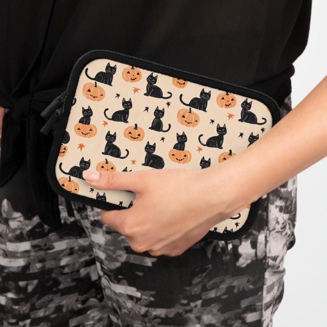 Fall Cottagecore Vintage Black Cat Pumpkin Kindle Case for Kindle ...