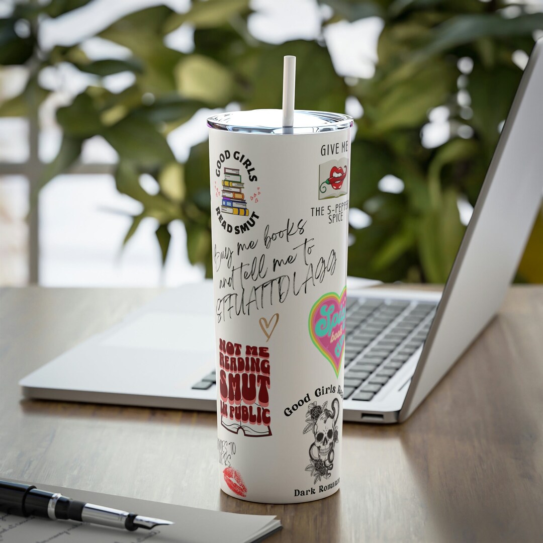 Smut Sticker Tumbler Dark Romance Sticker Tumbler Bookish Sticker Tumbler With Straw 20oz