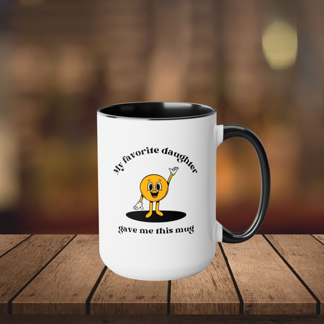 Favorite Daughter Mug: Retro Style Dad Gift, 15oz Ceramic - Etsy