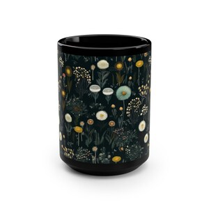 Dandelion Mug, Cottagecore Mug, Vintage Floral Mug, Pressed Flowers Mug ...