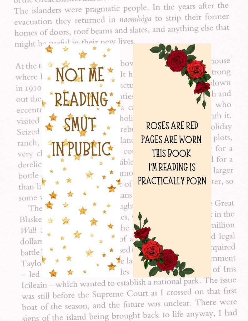 Smut Bookmarks Printable Download PDF Printable Funny Bookmark - Etsy