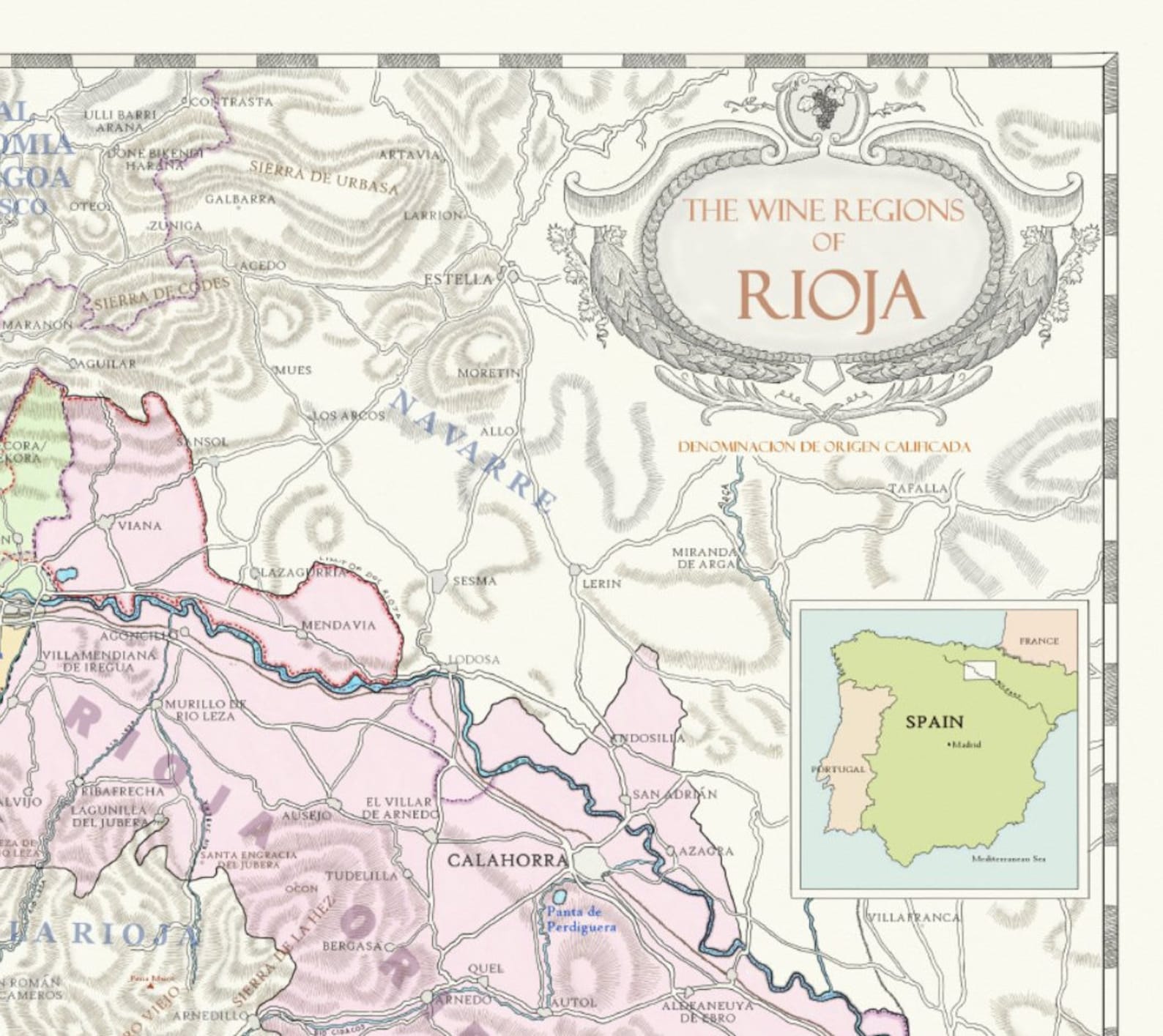 RIOJA WINE MAP Spanish Wine Map Wine Map of Spain - Etsy Ireland