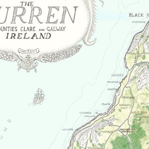 The Burren, Map of the Burren, County Clare Map. - Etsy