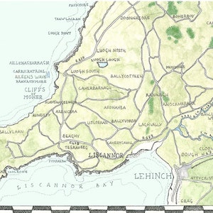 The Burren, Map of the Burren, County Clare Map. - Etsy