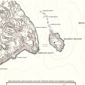 Map of Dalkey, Co Dublin Ireland - Etsy