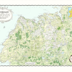 The Burren, Map of the Burren, County Clare Map. - Etsy